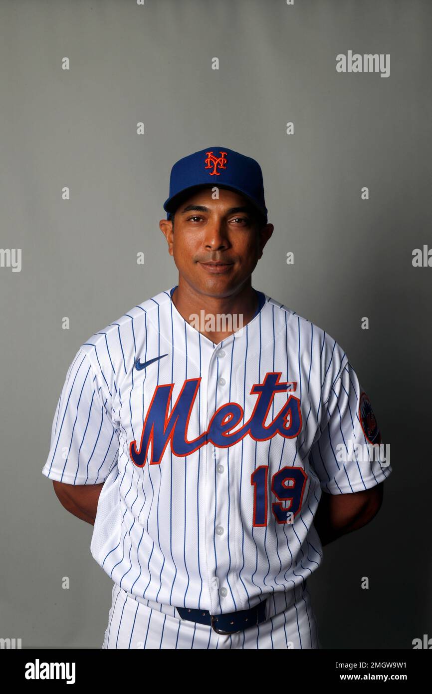 This is a 2020 photo of Luis Rojas of the New York Mets baseball team ...