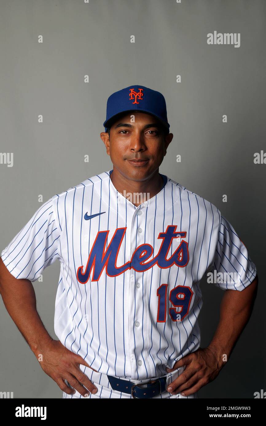 This is a 2020 photo of Luis Rojas of the New York Mets baseball team ...