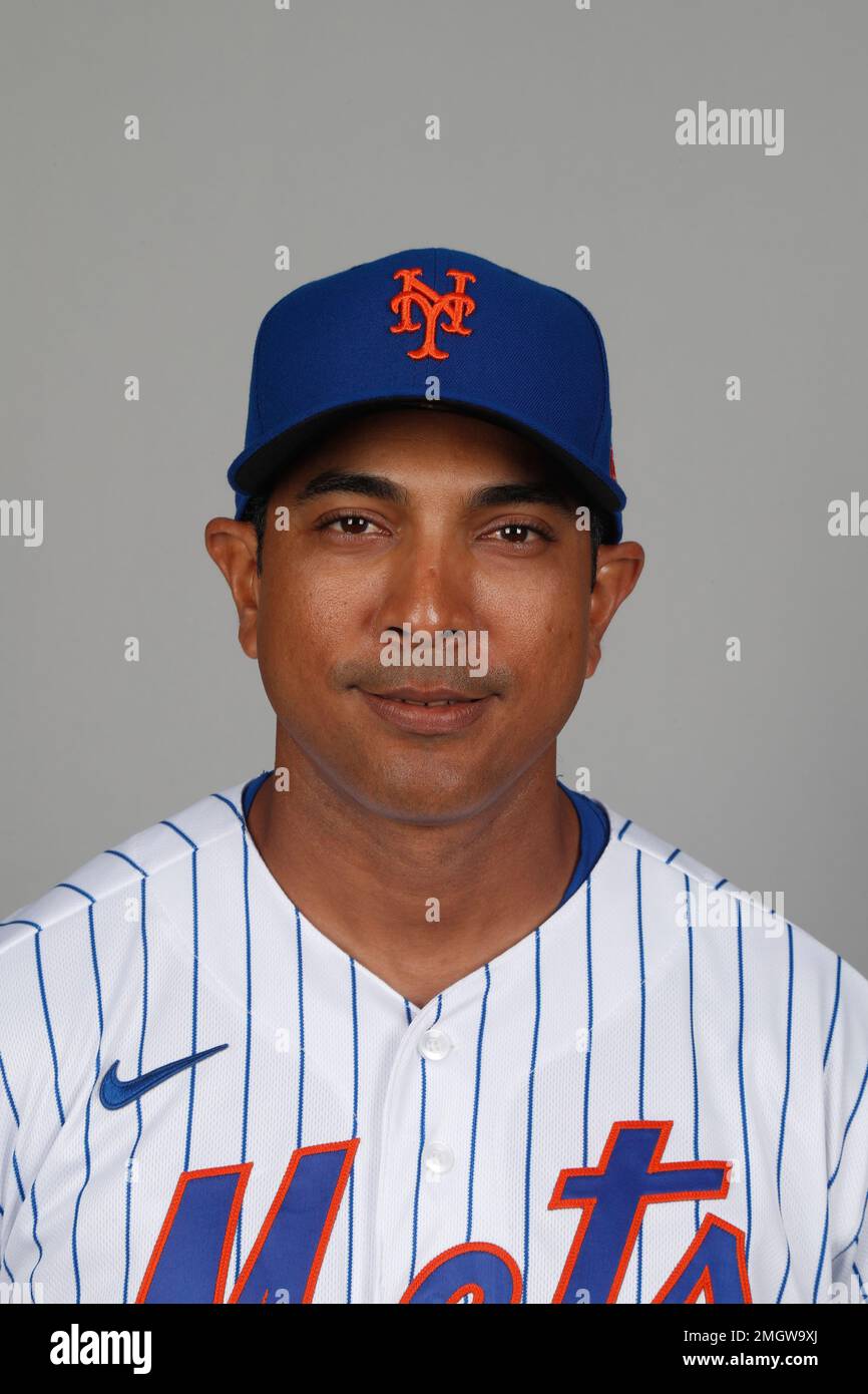 This is a 2020 photo of Luis Rojas of the New York Mets baseball team ...