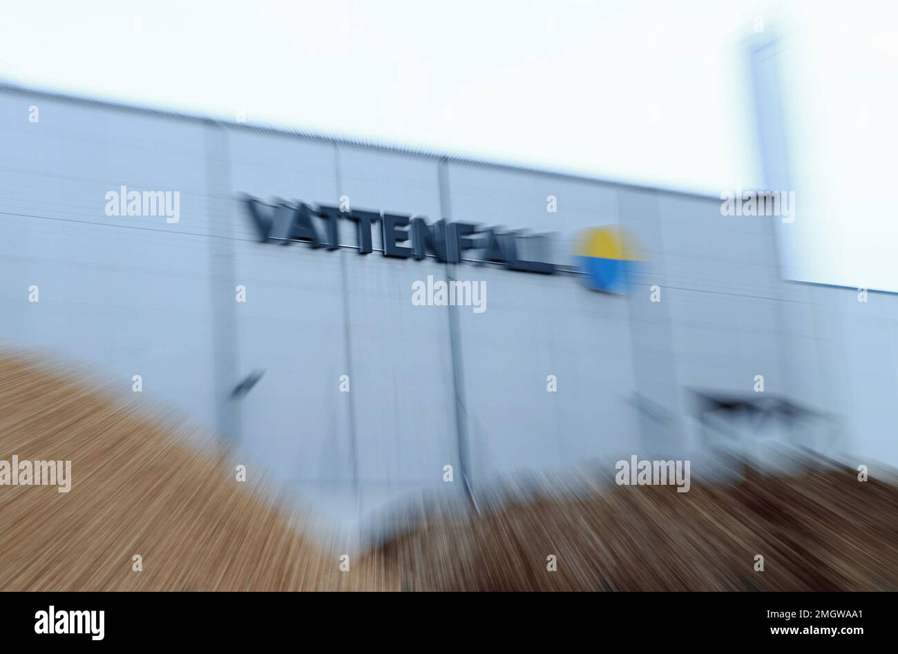 Vattenfall's CHP plant in Motala, Sweden. Here photographed during a ...