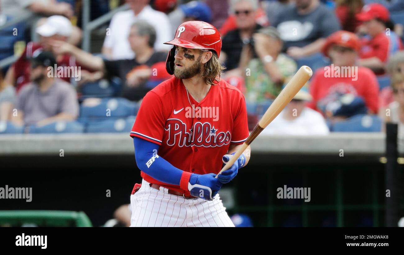 Philadelphia Phillies' Bryce Harper during the third inning of a spring ...