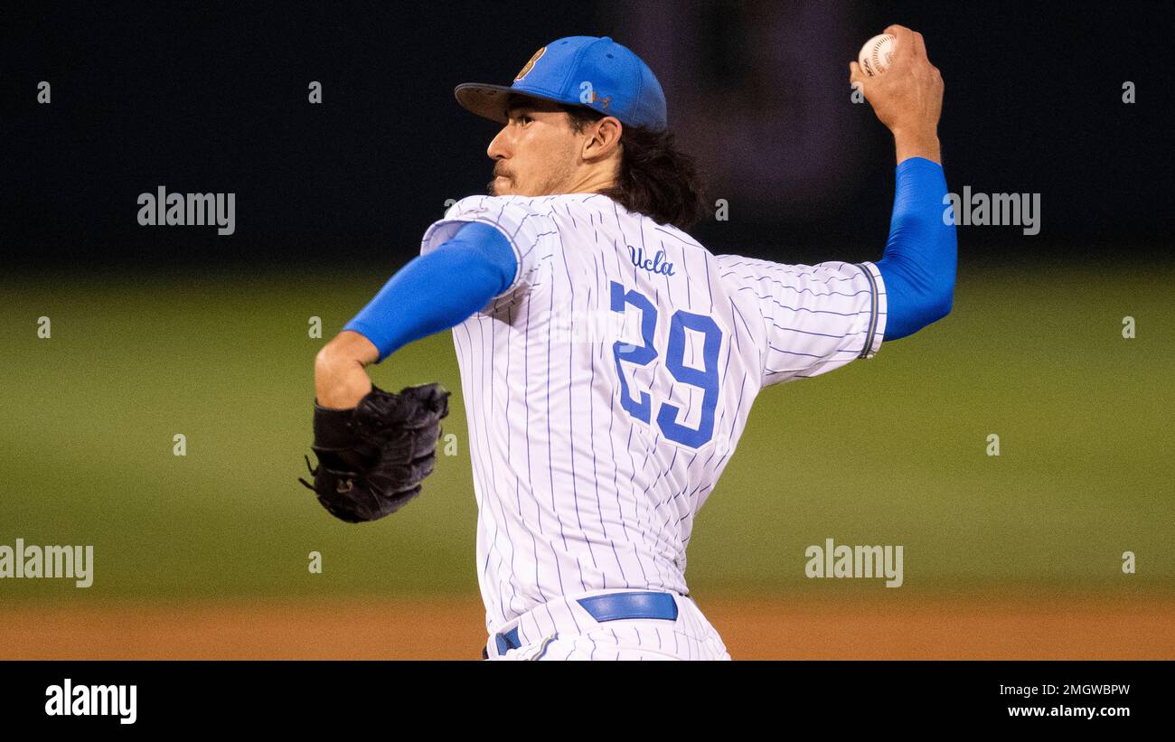 UCLA pitcher Michael Townsend during an NCAA baseball game against St ...