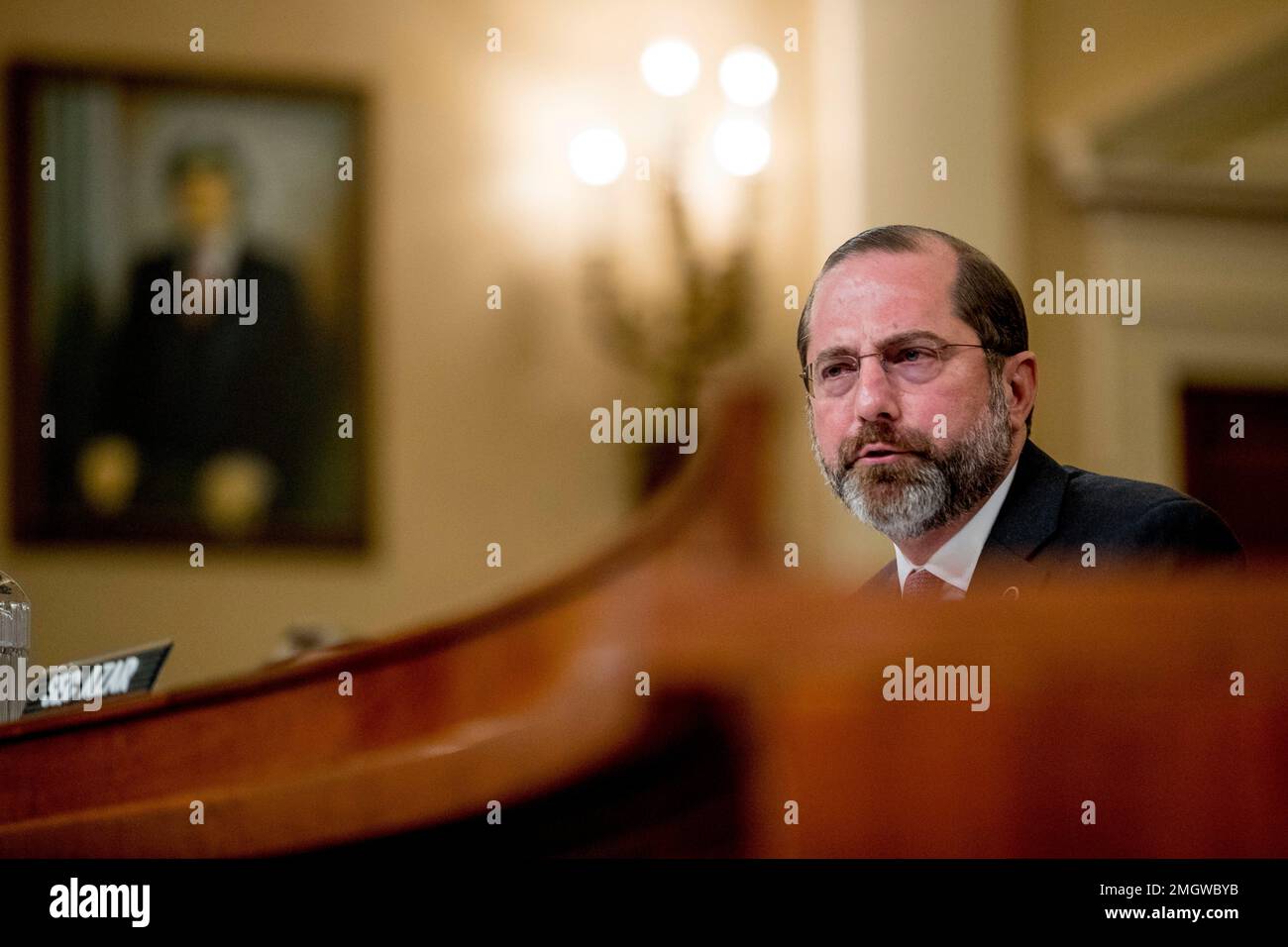 Health and Human Services Secretary Alex Azar testifies during a House ...