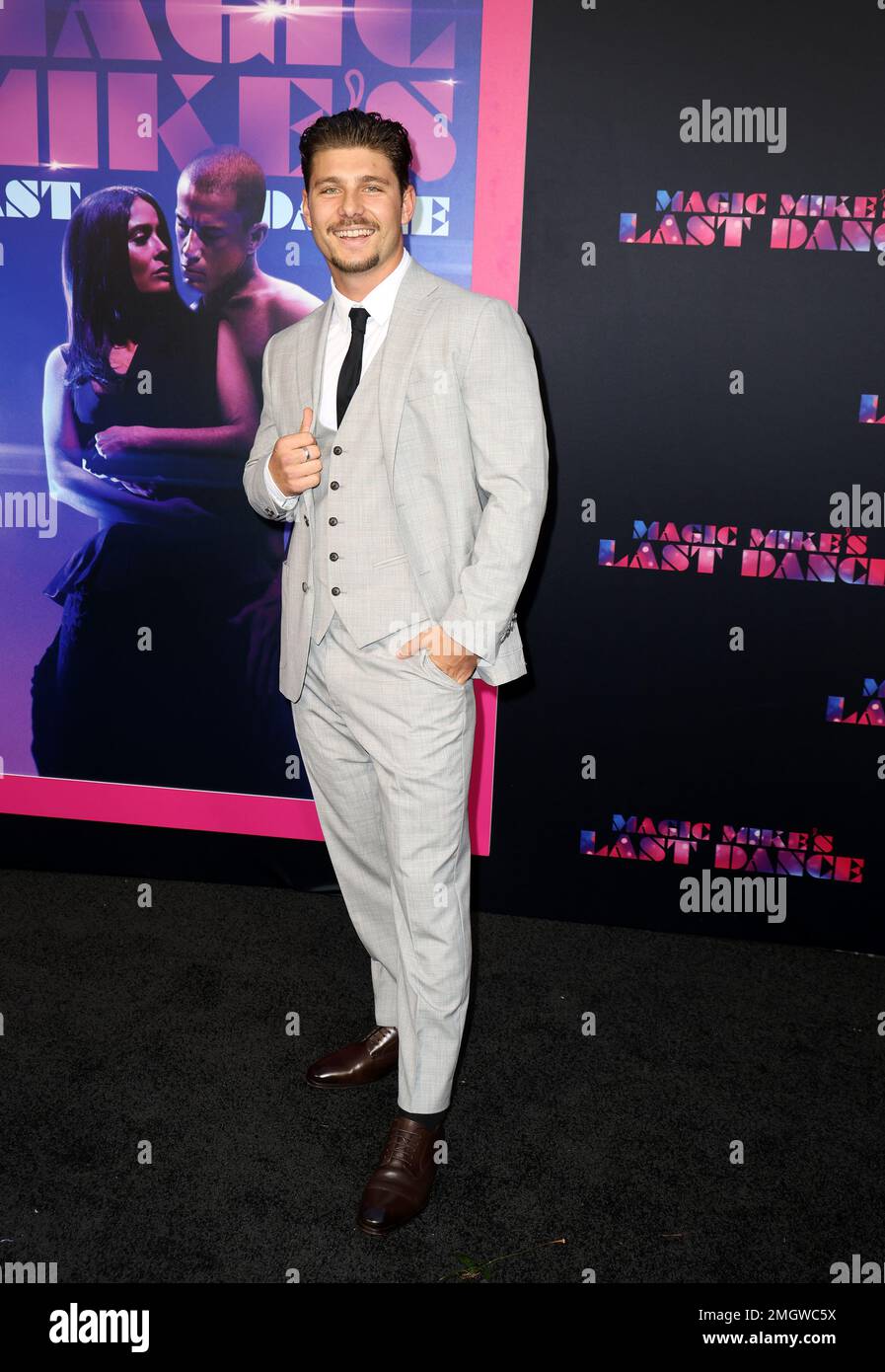 MIAMI BEACH, FL - JANUARY 25: Blake Varga attends the "Magic Mike's Last Dance" World Premiere ...