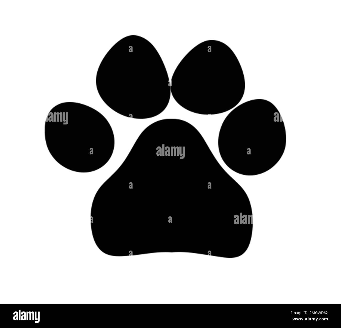 Three Toes Dog Paw Print