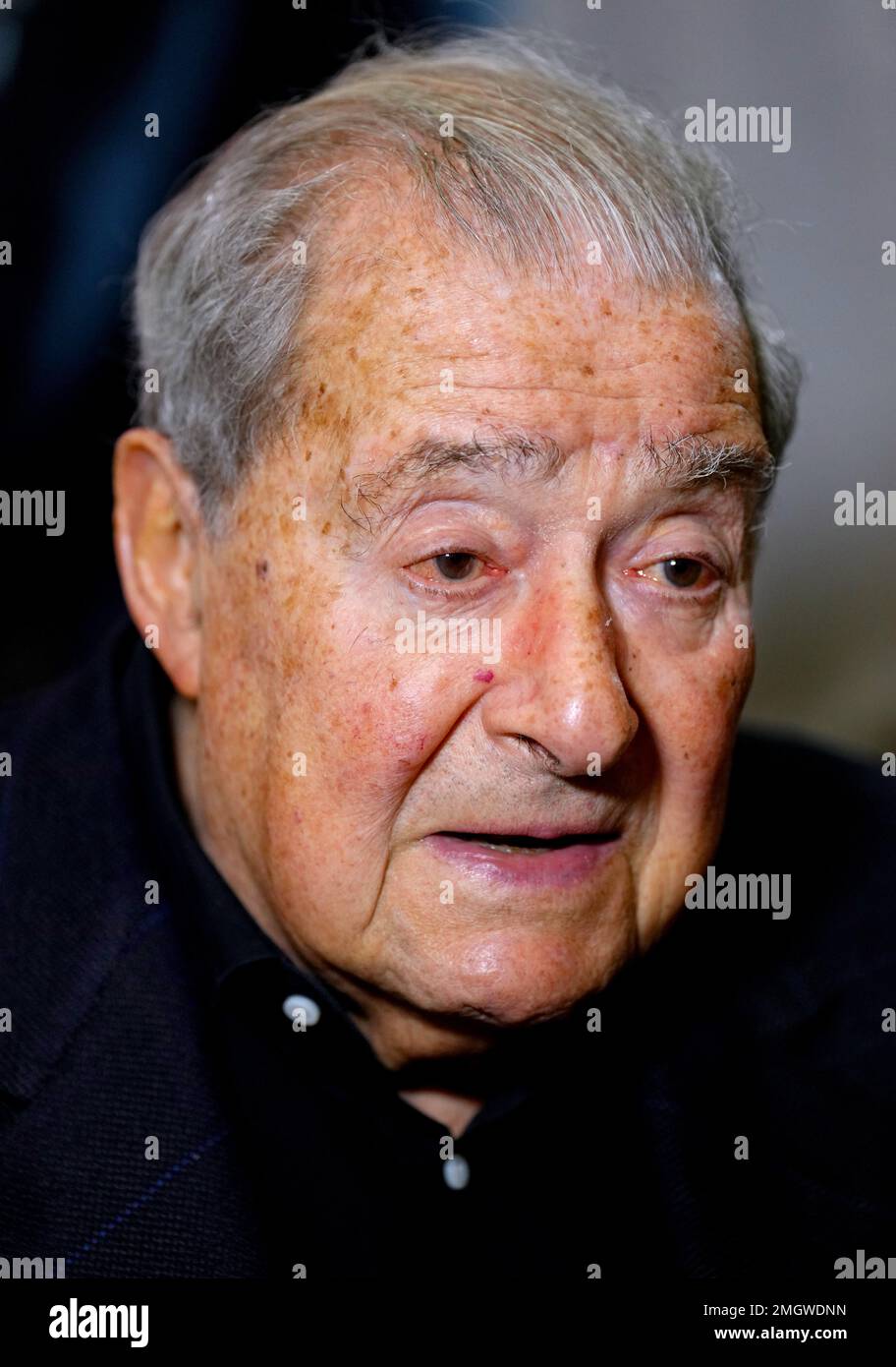 Bob Arum during a press conference at Brent Civic Centre, London ...
