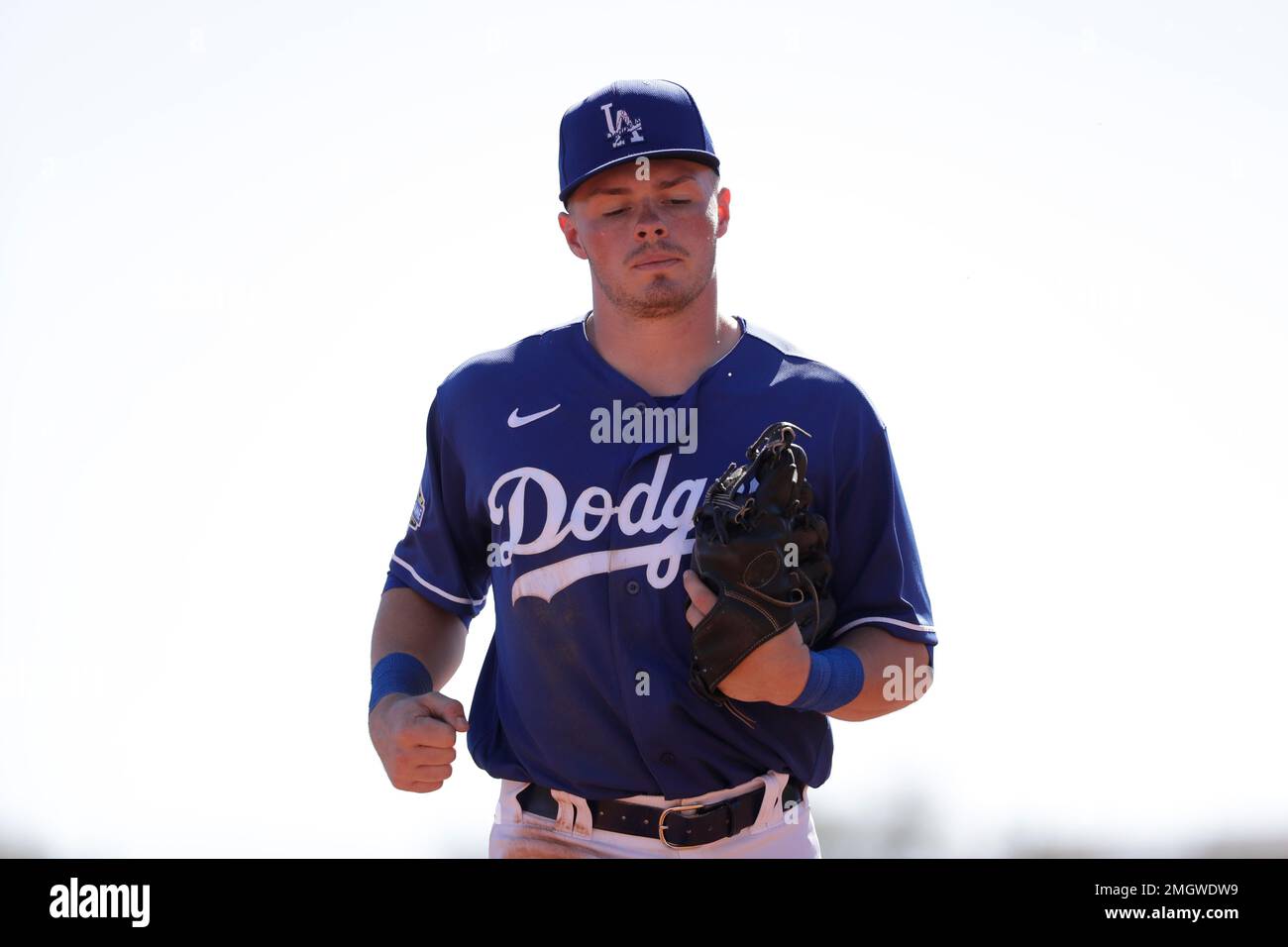 Los Angeles Dodgers second baseman Gavin Lux during the third inning of ...