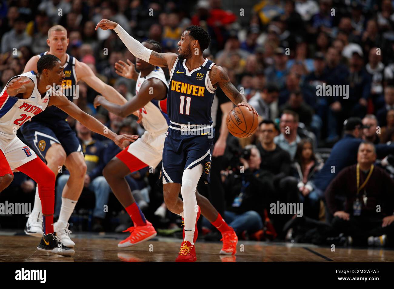 Denver Nuggets guard Monte Morris (11) in the first half of an NBA ...