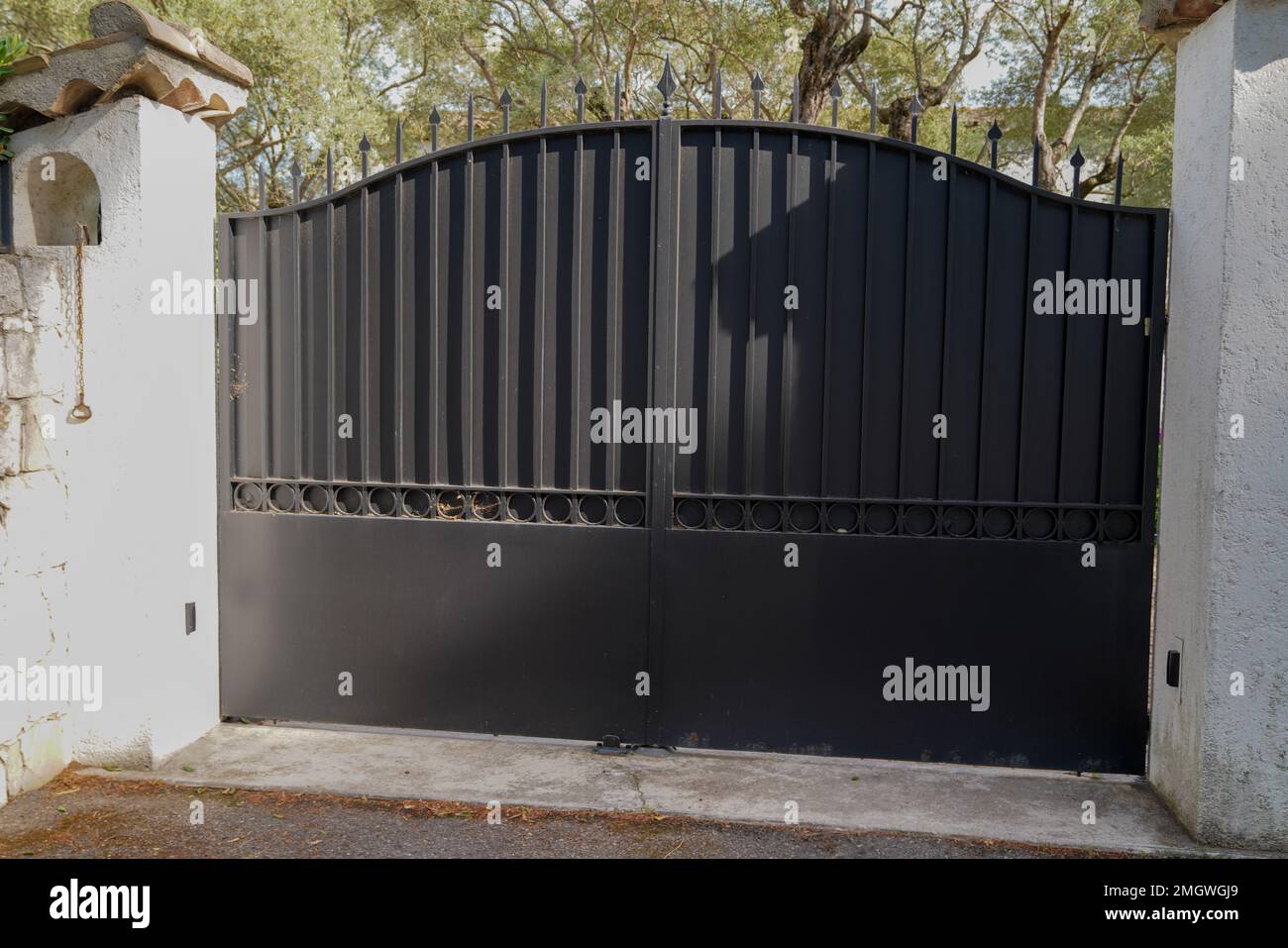 portal classic steel aluminum black metal gate and door home of garden ...