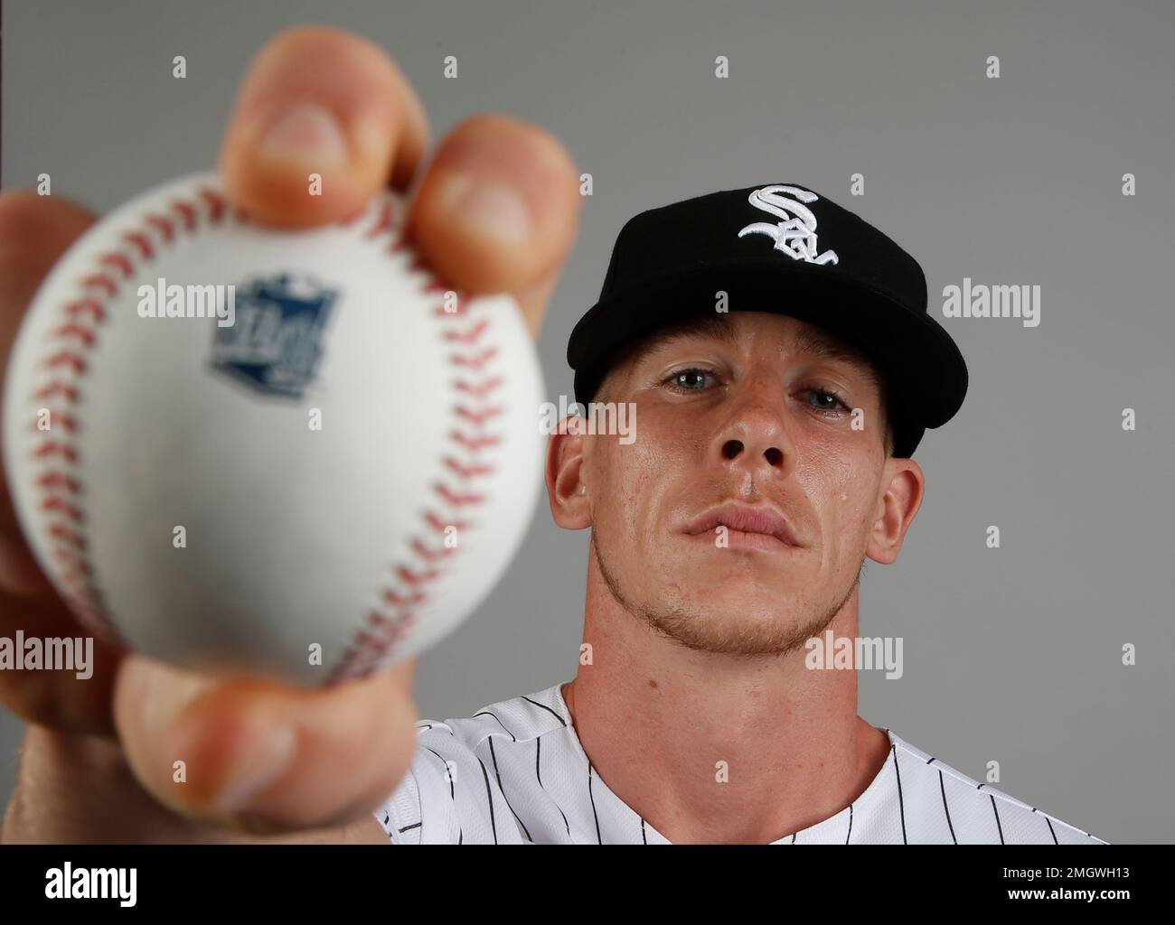 Chicago White Sox starting pitcher Ian Hamilton poses for a photograph ...