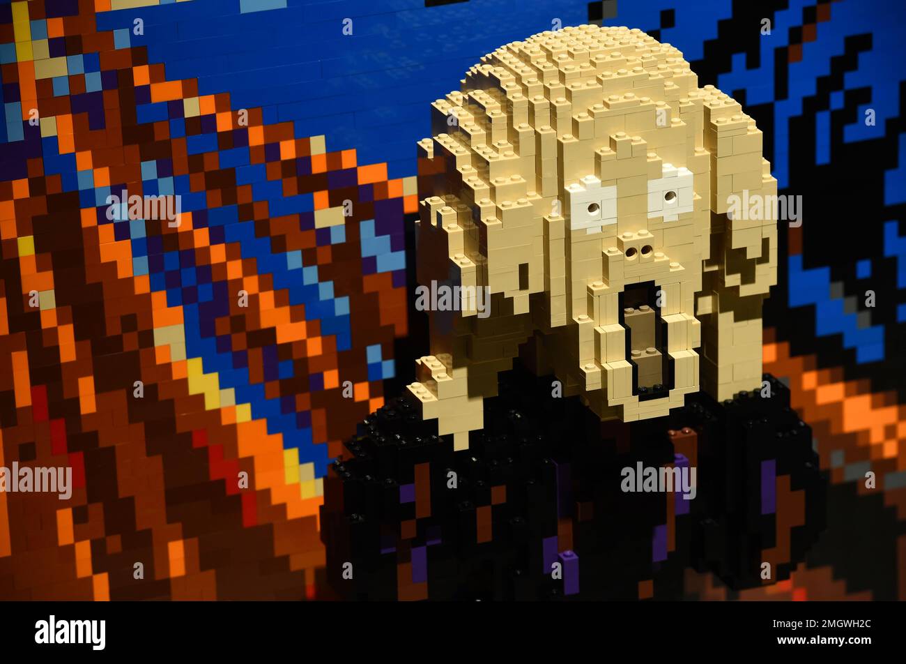 An interpretation of Edvard Munch's classic painting "The Scream" made ...