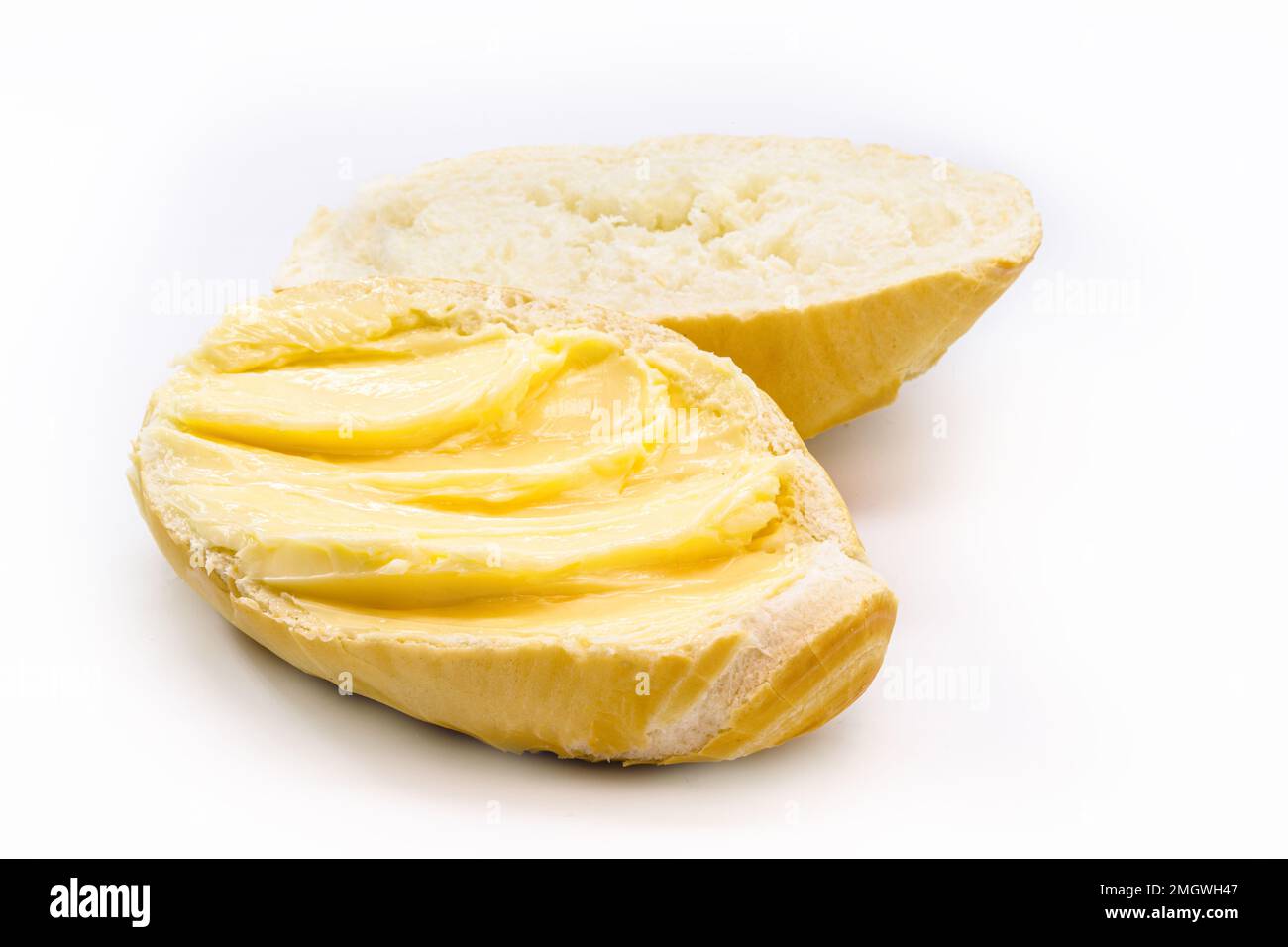 Brazilian salt bread, called French bread, bald or baguette, isolated ...