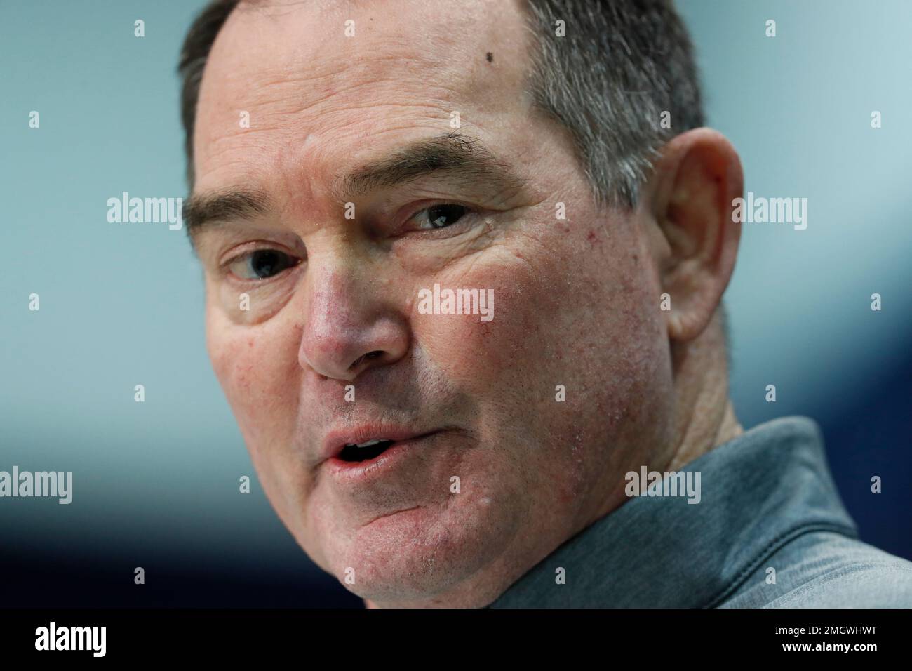 Minnesota Vikings head coach Mike Zimmer speaks during a press ...