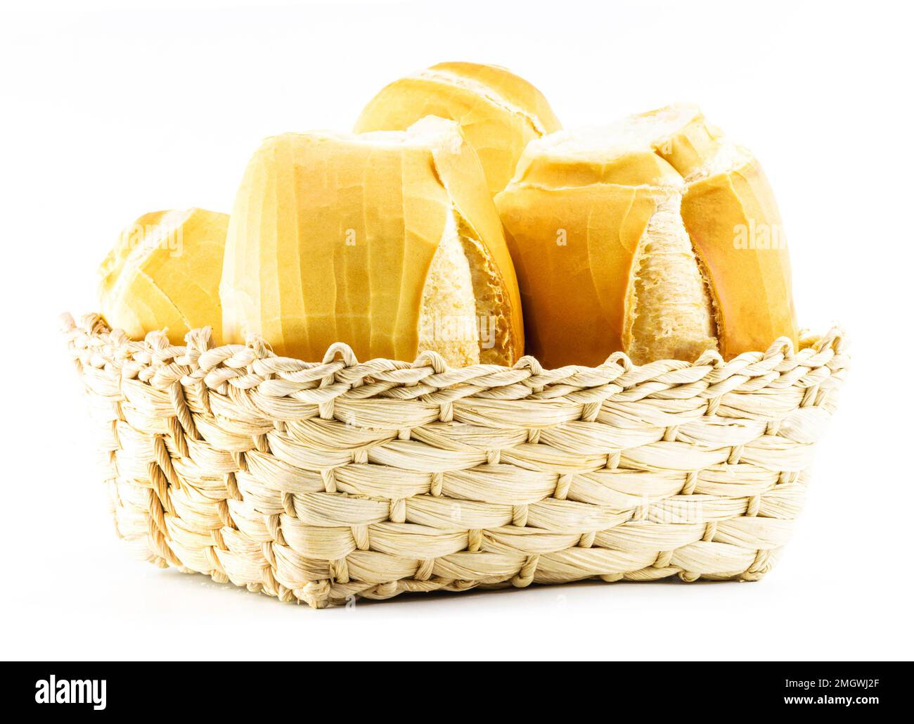 salted bread from the Brazilian bakery, called French bread in a basket ...