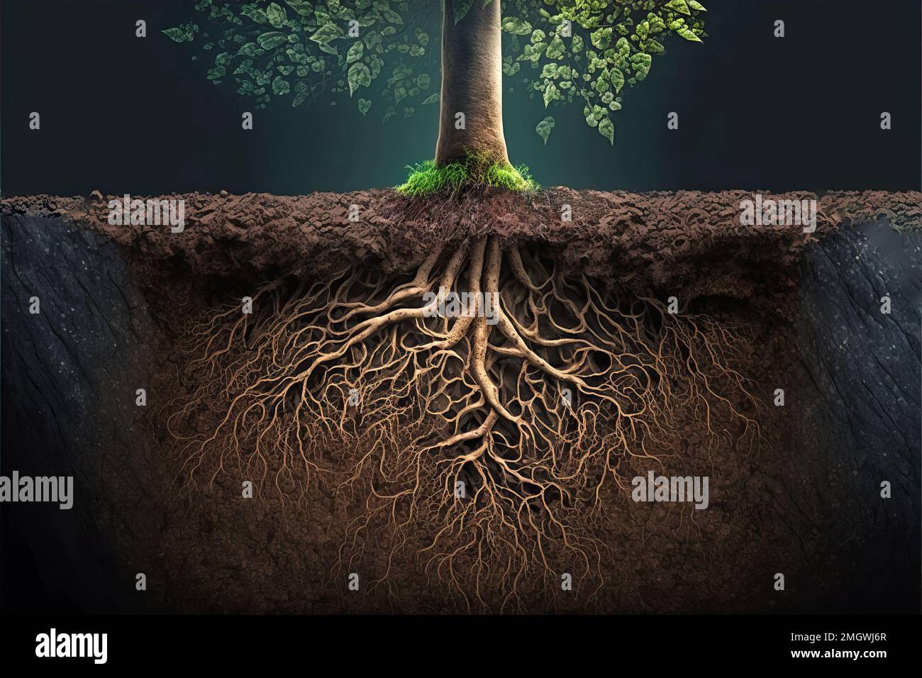 Cross section of a root system hi-res stock photography and images - Alamy