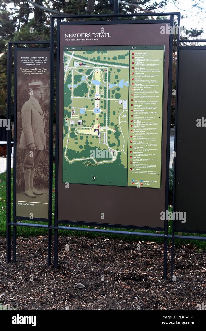 Plan of Nemours Estate Wilmington, Delaware, USA Stock Photo - Alamy