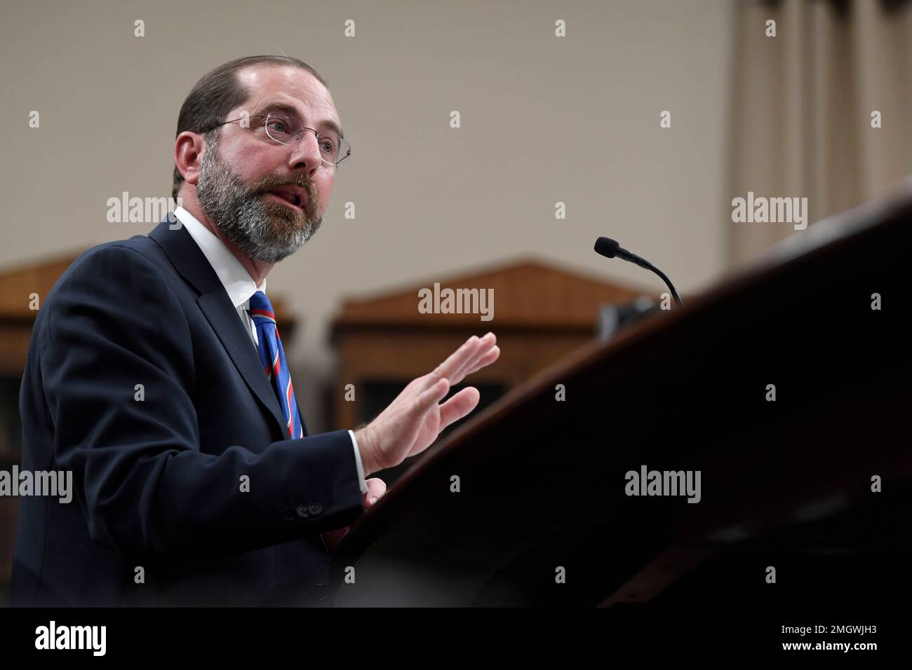 Health and Human Services Secretary Alex Azar testifies before a House ...