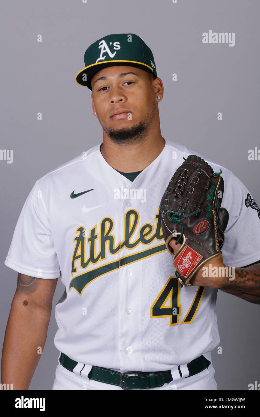 This is a 2020 photo of Frankie Montas of the Oakland Athletics ...