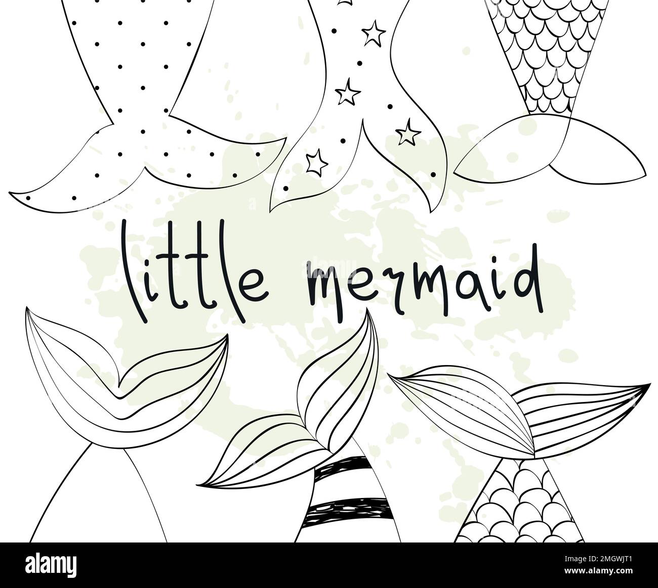Vector cute mermaids Stock Vector Image & Art - Alamy