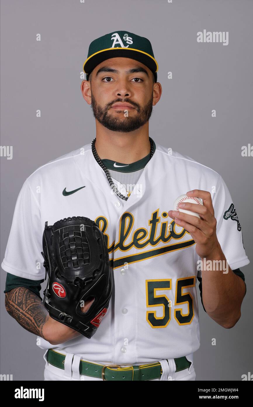 This is a 2020 photo of Sean Manaea of the Oakland Athletics baseball ...