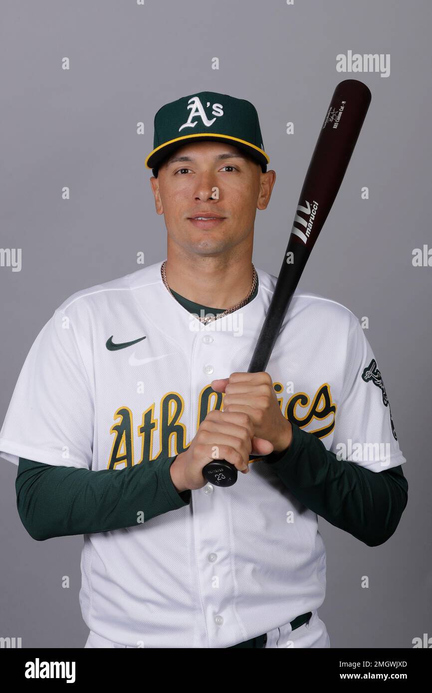 This is a 2020 photo of Ryan Goins of the Oakland Athletics baseball ...