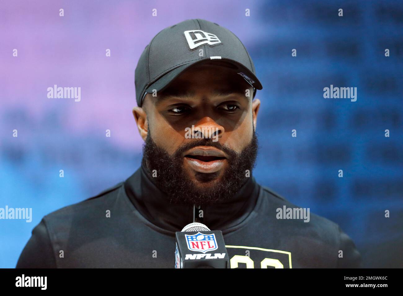 Vanderbilt running back Ke'Shawn Vaughn speaks during a press ...