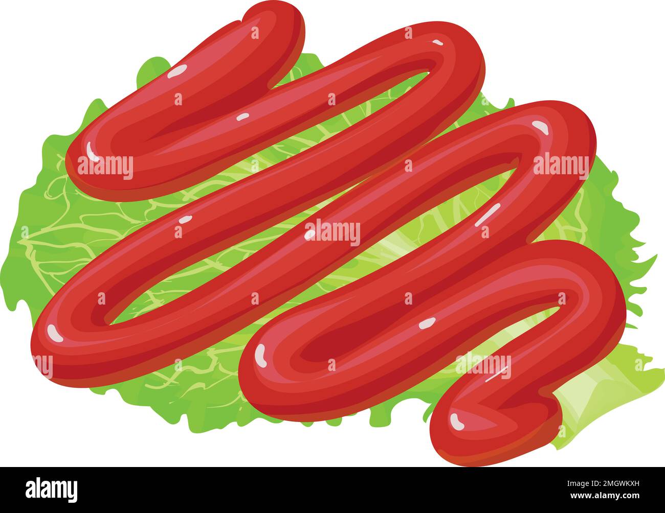 Red green lettuce lactuca Stock Vector Images - Alamy