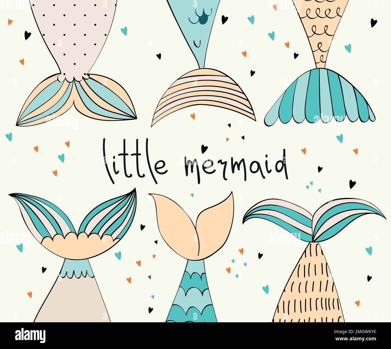 Vector cute mermaids Stock Vector Image & Art - Alamy