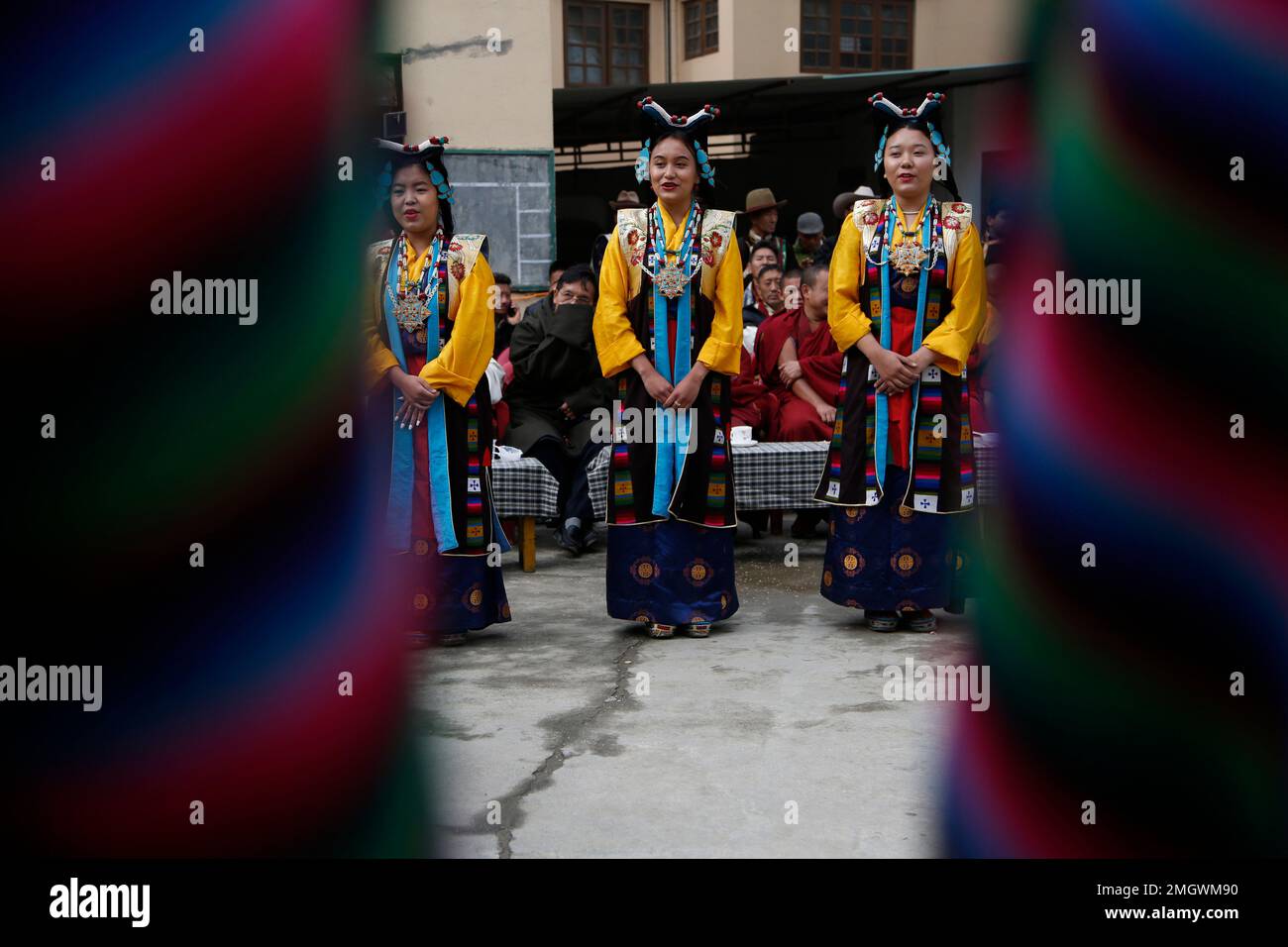 Exile Tibetan women perform during Losar, or Tibetan New Year ...