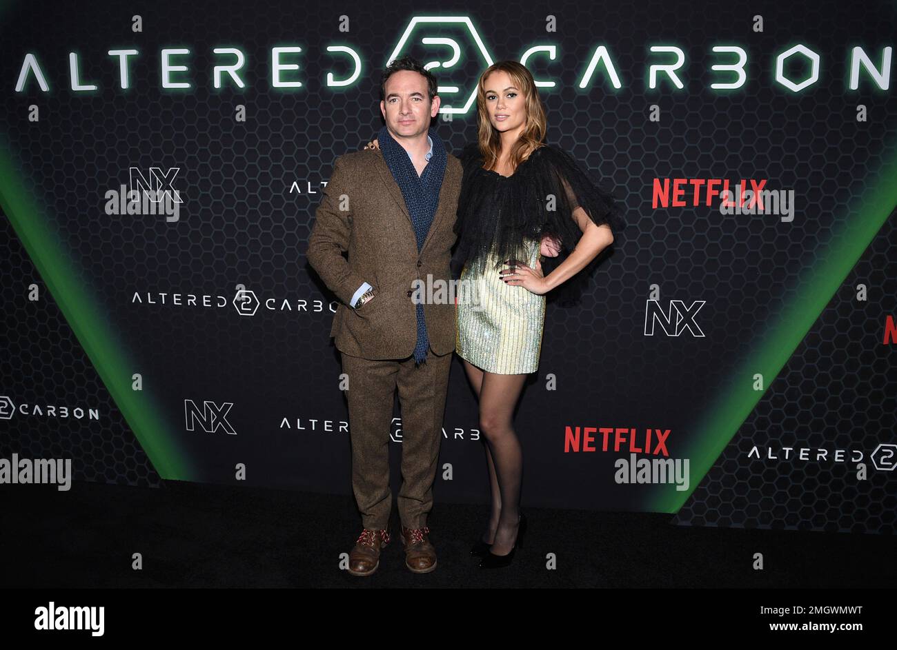 Actors Chris Conner, left, and Dina Shihabi attend Netflix's "Altered ...