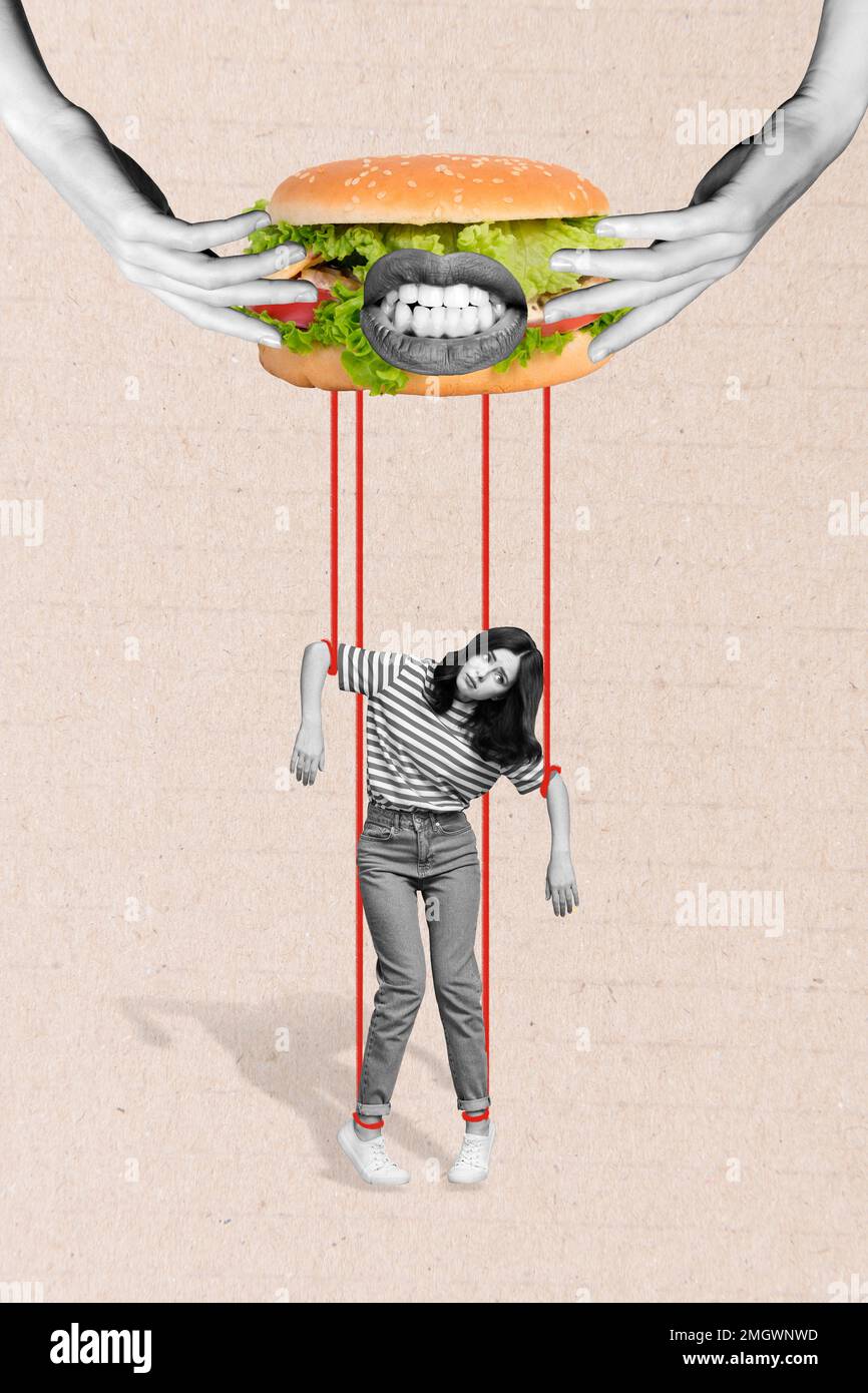 Photo sketch graphics collage artwork picture of unhappy upset lady ...