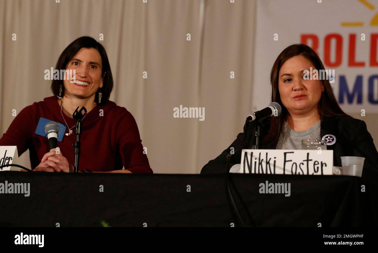 Kate Schroder, left, and Nikki Foster, democratic candidates for Ohio's ...
