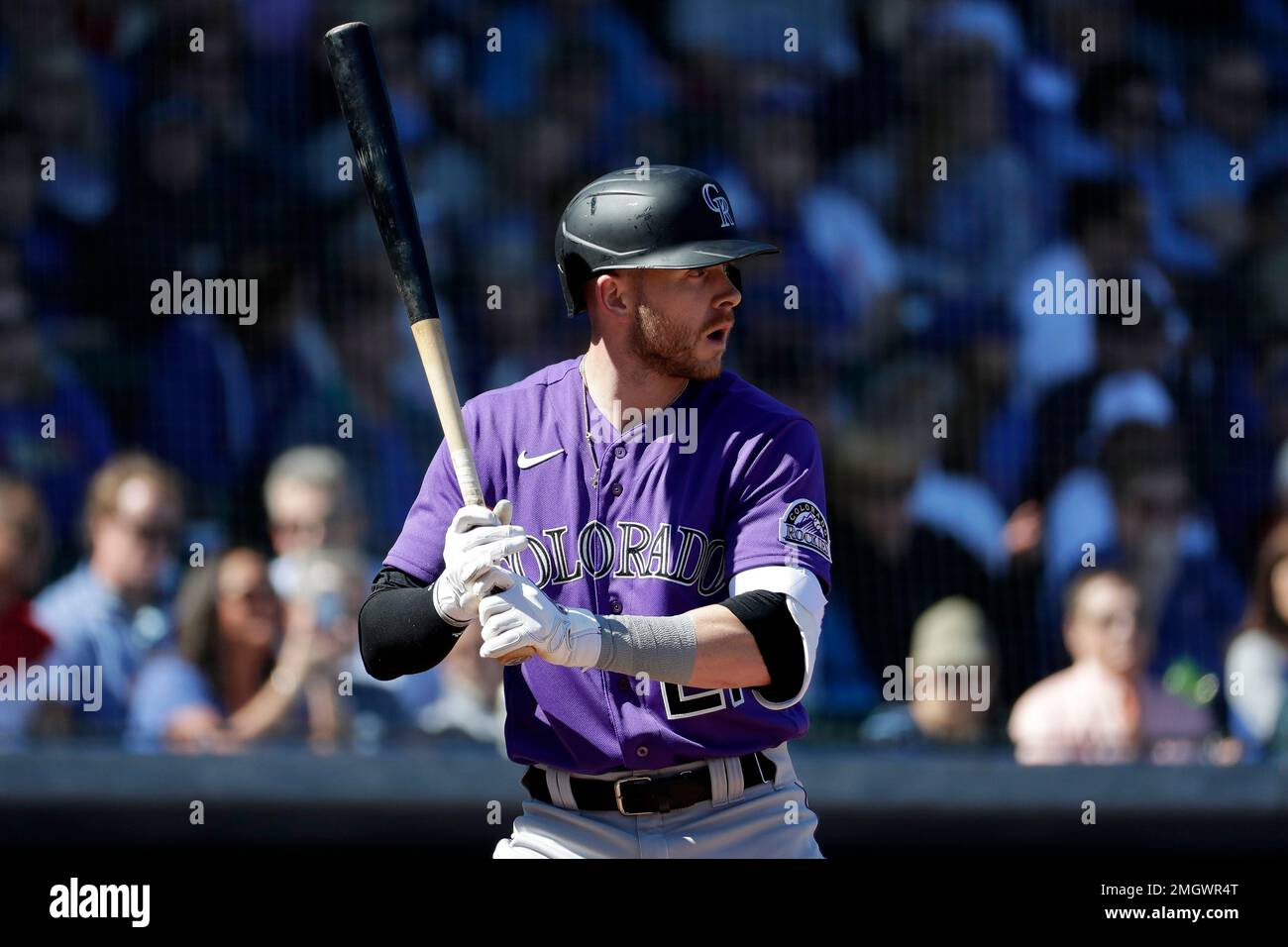 Colorado Rockies' Trevor Story during the first inning of a spring ...