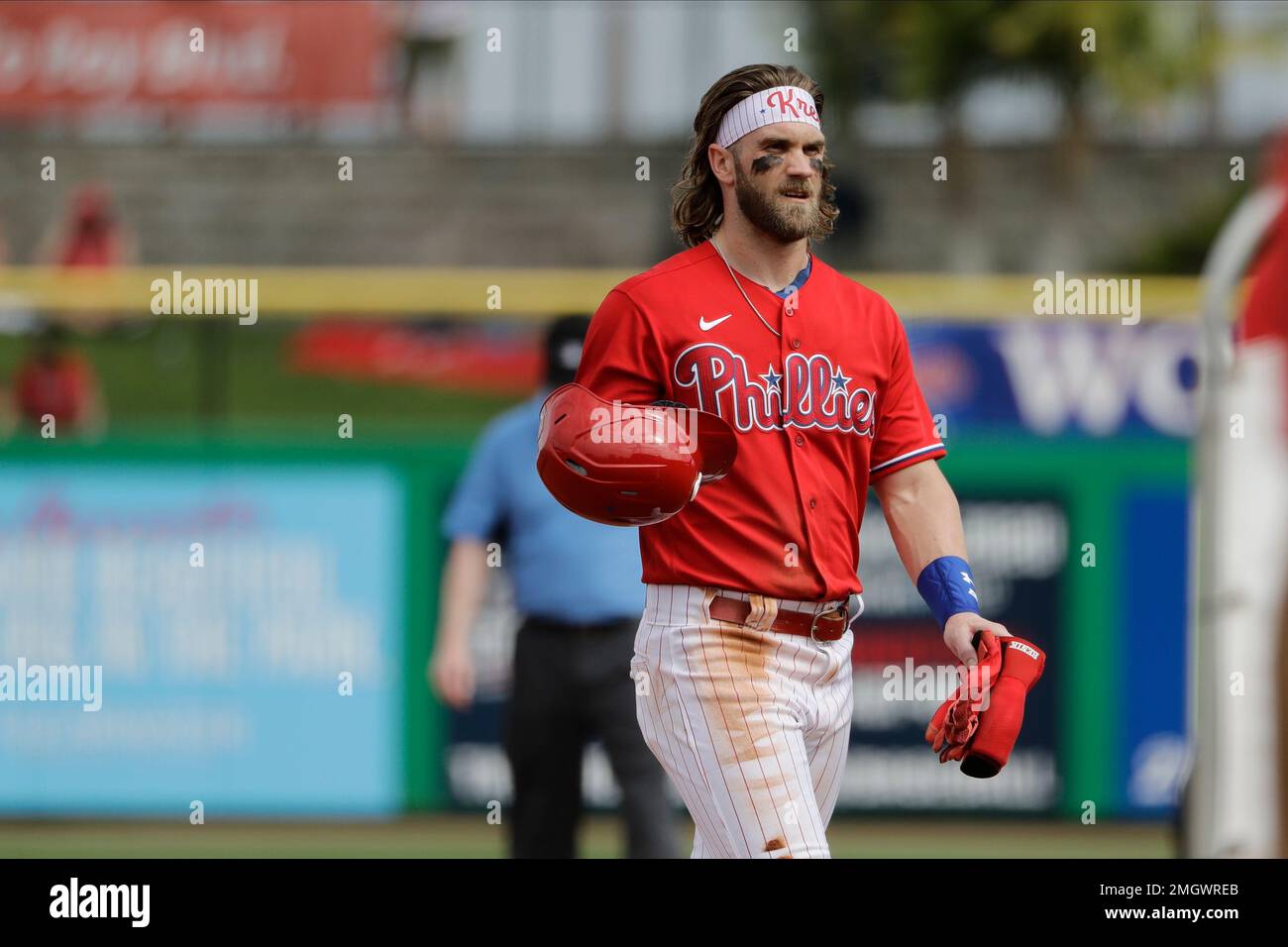Philadelphia Phillies' Bryce Harper during the third inning of a spring ...