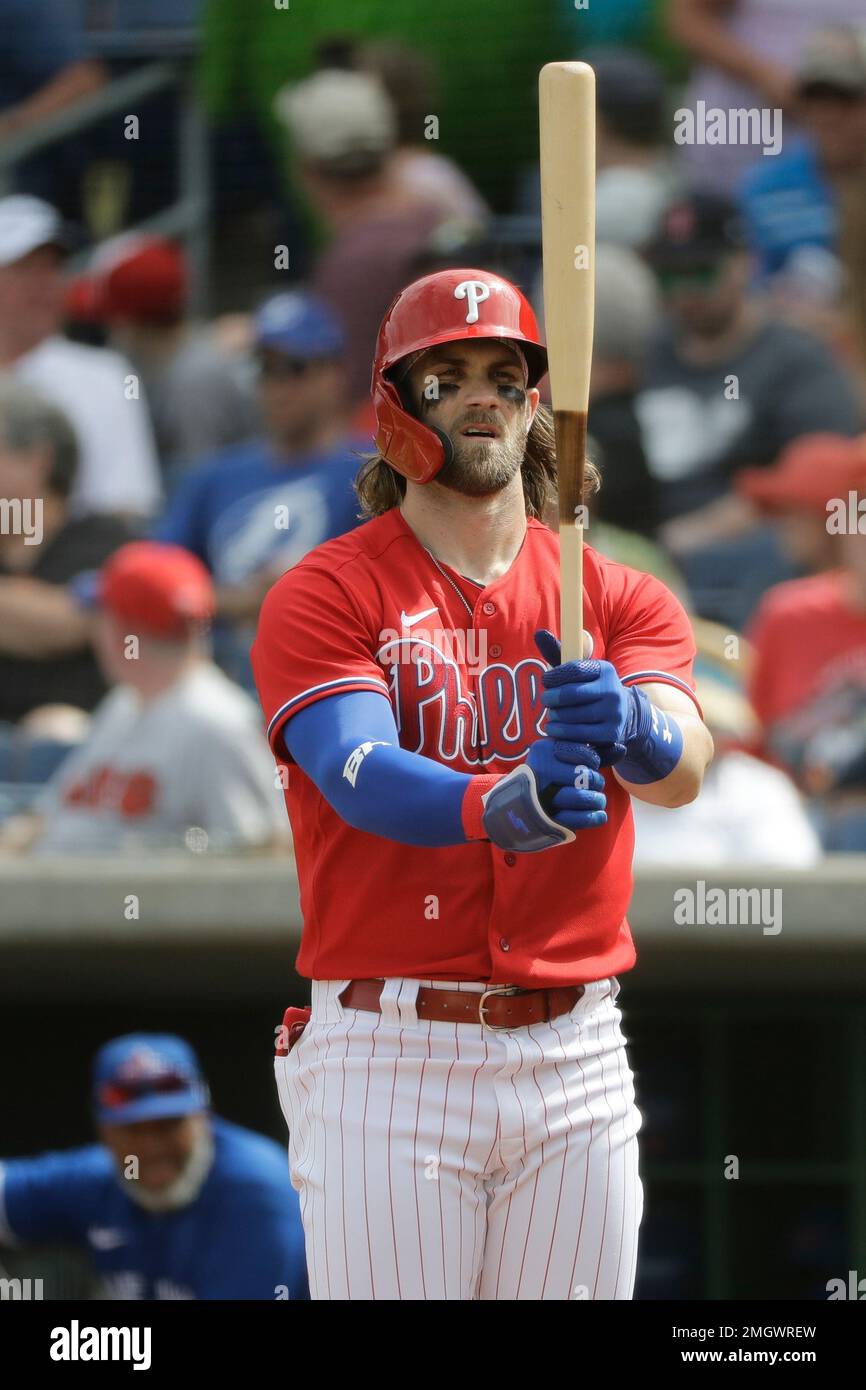 Philadelphia Phillies' Bryce Harper during the third inning of a spring ...