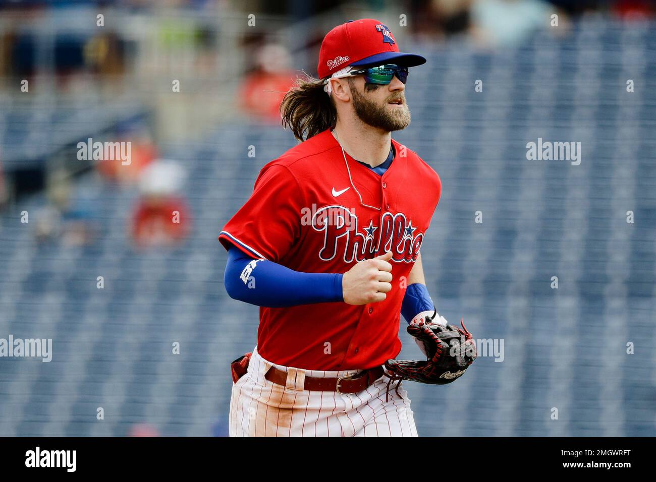 Philadelphia Phillies' Bryce Harper during the fourth inning of a ...
