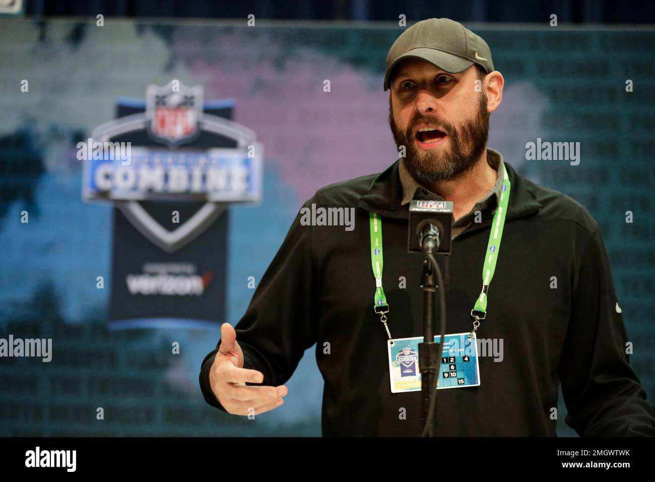 New York Jets head coach Adam Gase speaks during a press conference at ...