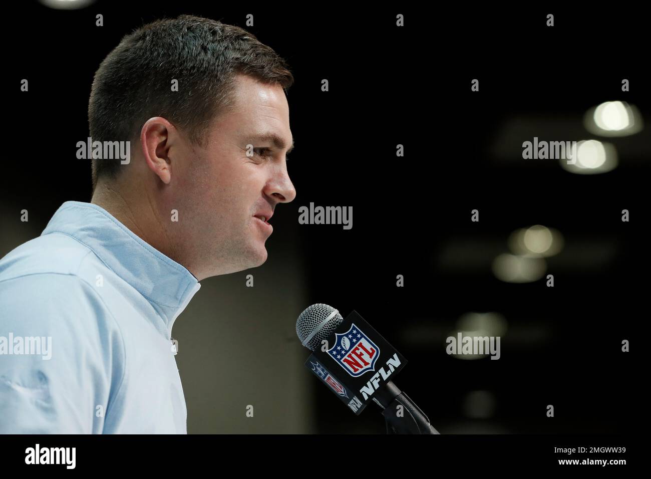 Cincinnati Bengals head coach Zac Taylor speaks during a press conference at the NFL football ...