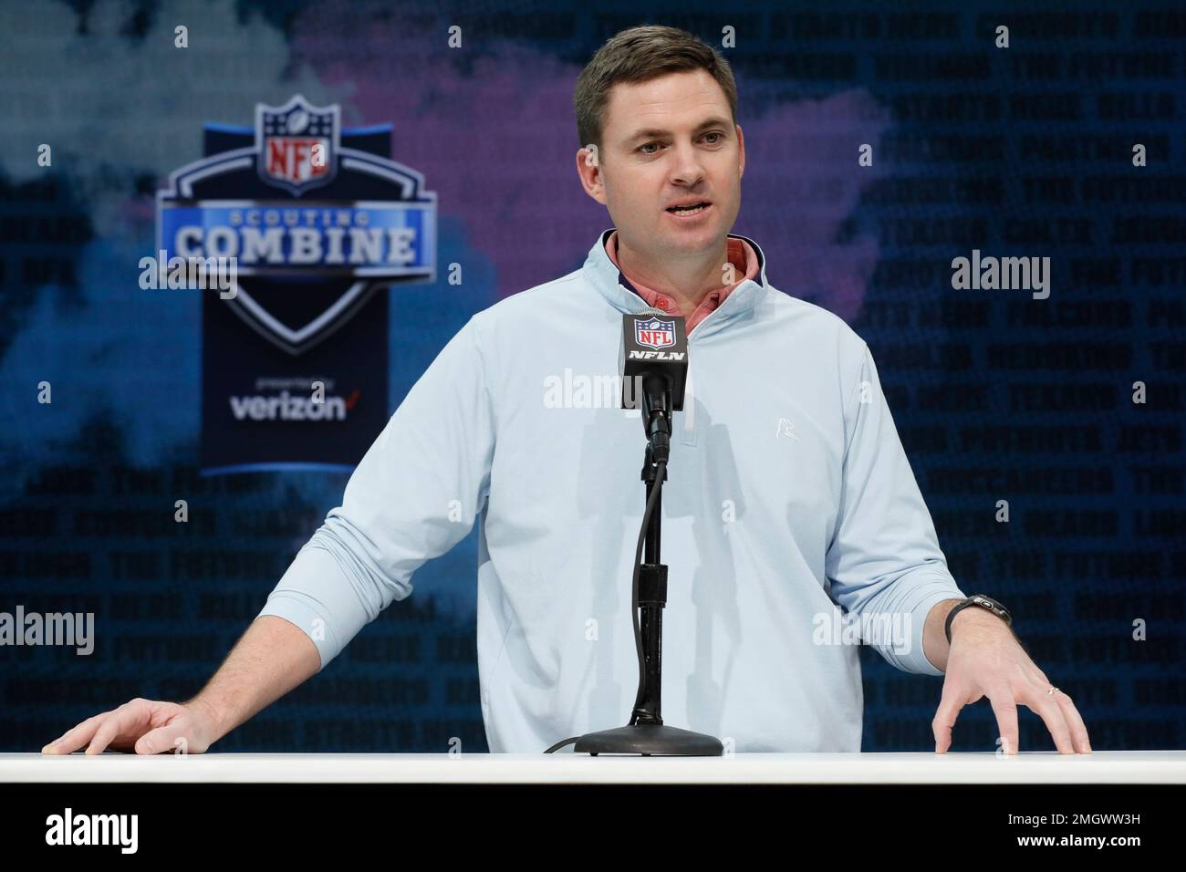 Cincinnati Bengals head coach Zac Taylor speaks during a press conference at the NFL football ...