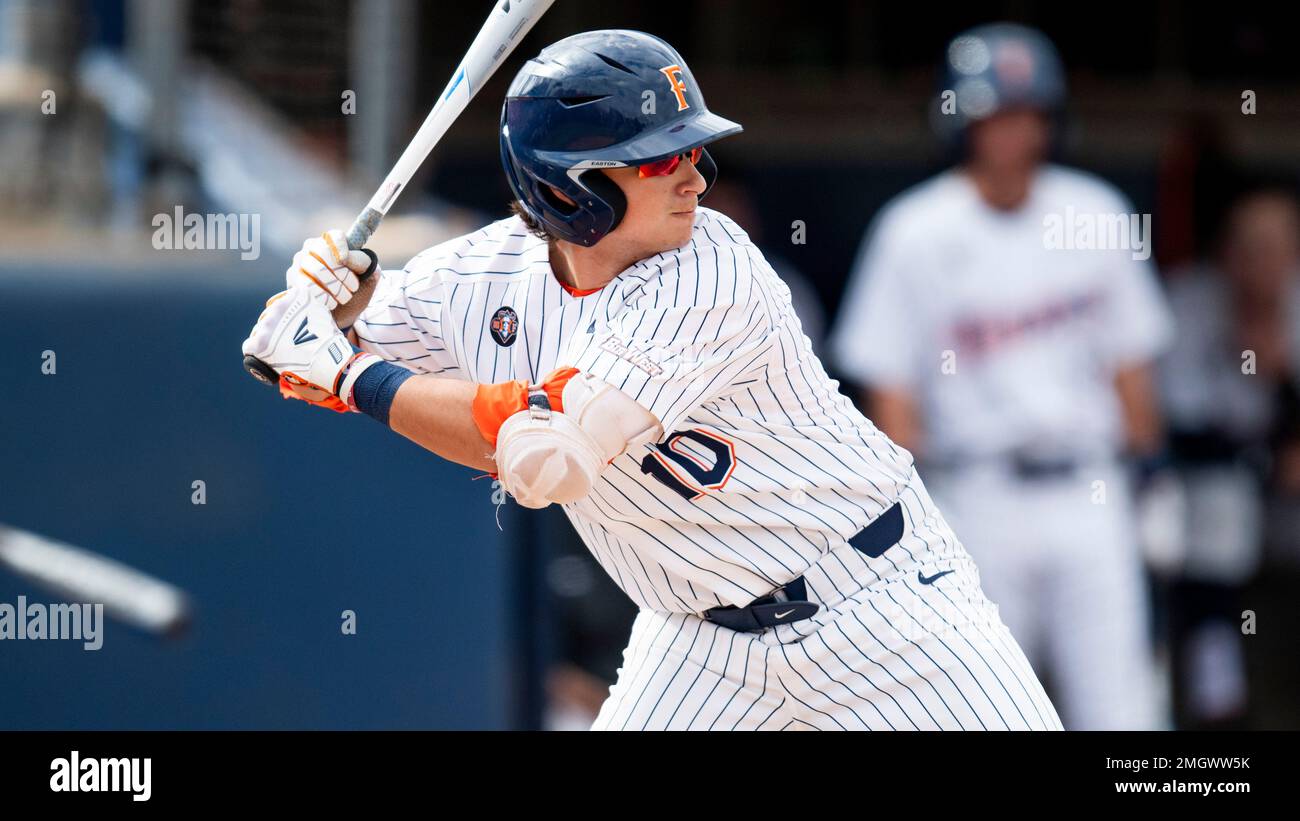 Cal State Fullerton's Isaiah Garcia during an NCAA baseball game ...