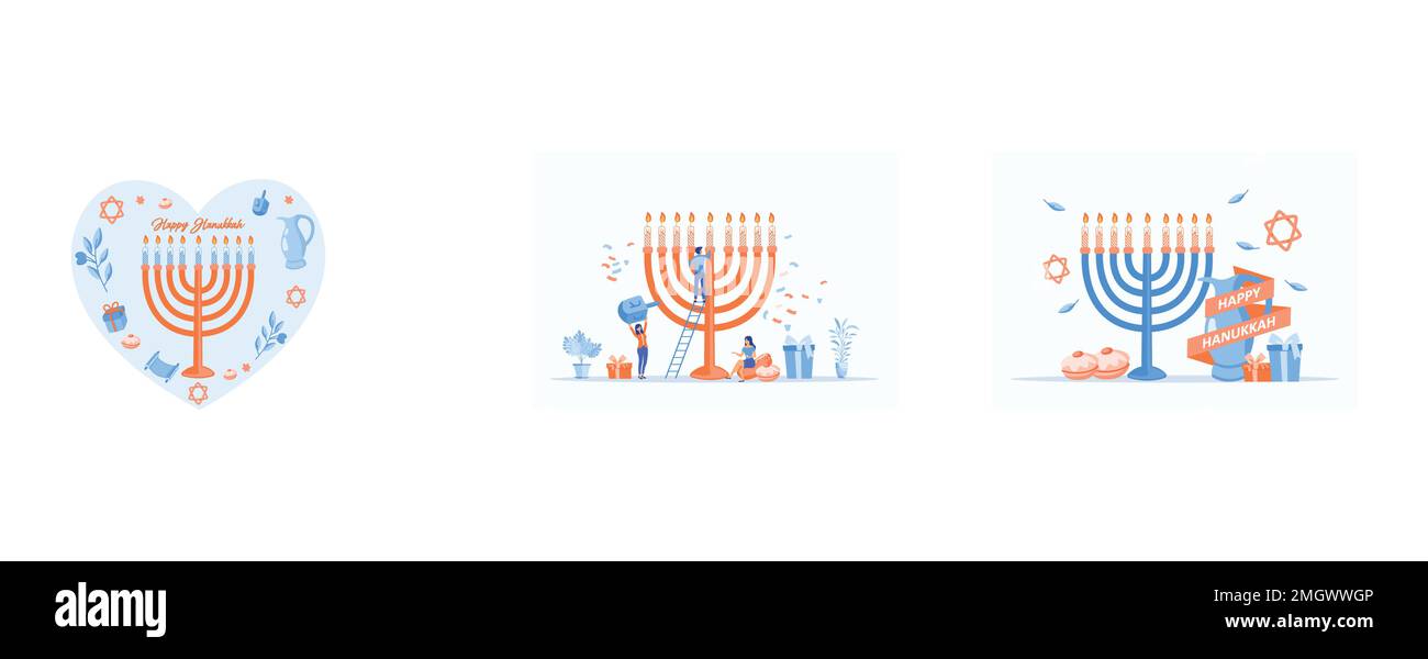 symbols for the Jewish Holiday Hanukkah, concept of Hanukkah holiday ...