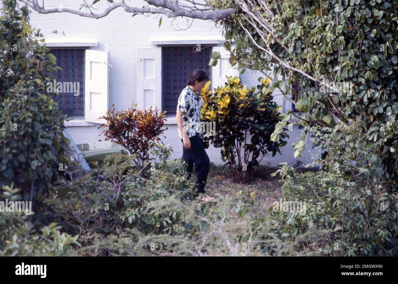 Paul McCartney walks on the grounds of his rental house on the West ...