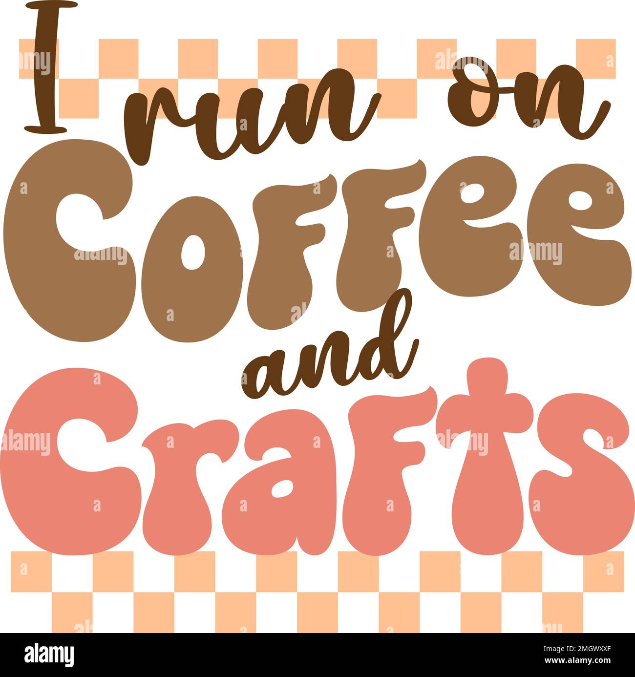 Coffee groovy quote in retro style. Vector on isolated background Stock ...