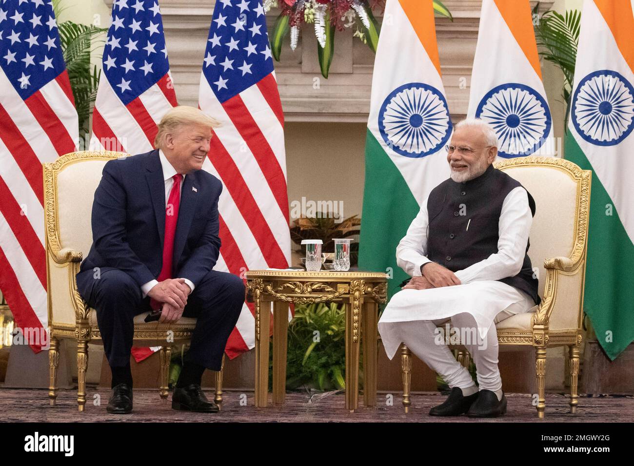 U.S. President Donald Trump and Indian Prime Minister Narendra Modi ...