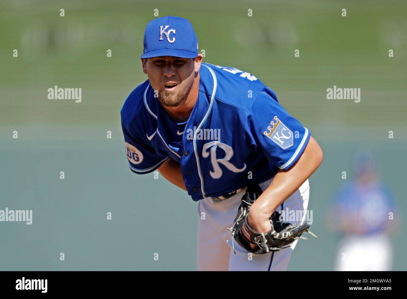Kansas City Royals pitcher Jake Newberry throws during the fourth ...