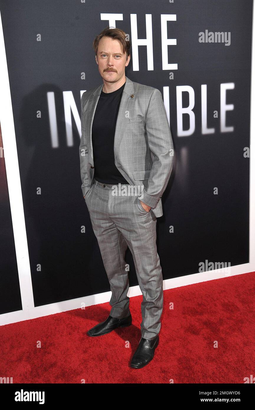 Michael Dorman attends the LA premiere of "The Invisible Man" at the ...