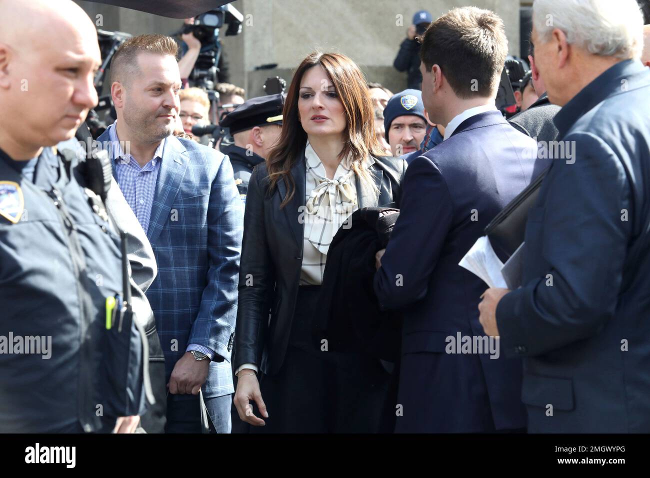 Attorney Donna Rotunno appears outside Manhattan Criminal Court after a ...