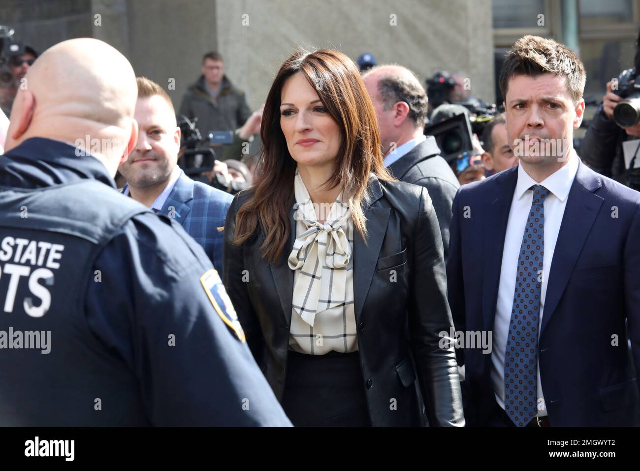 Attorney Donna Rotunno appears outside Manhattan Criminal Court after a verdict in the Harvey ...