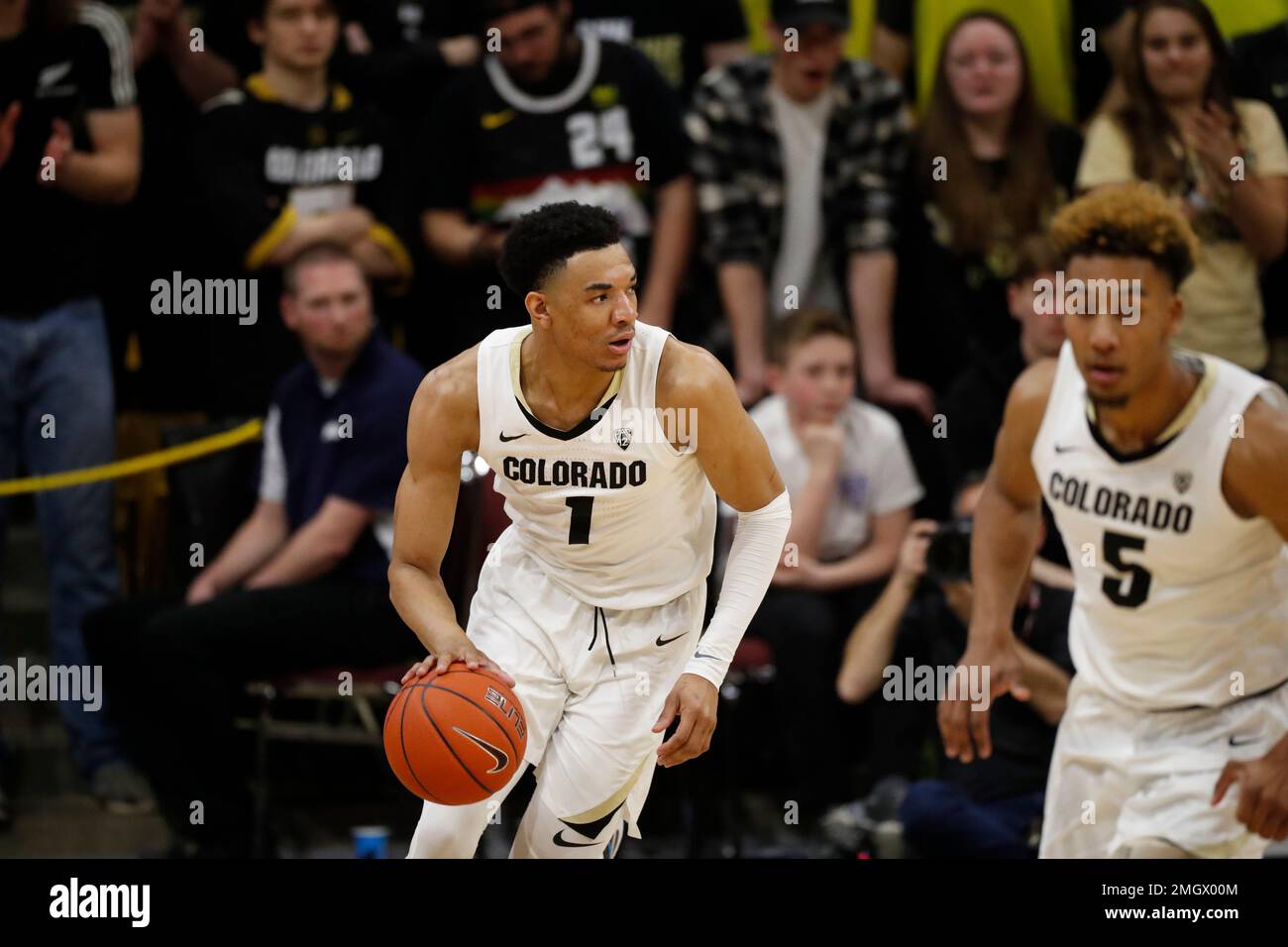 Colorado guard Tyler Bey (1) in the second half of an NCAA college ...