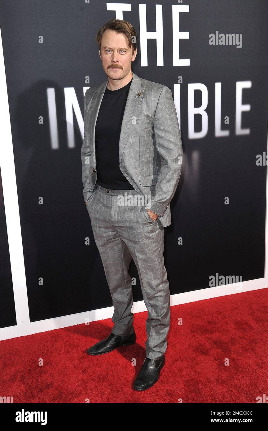 Michael Dorman attends the LA premiere of "The Invisible Man" at the ...